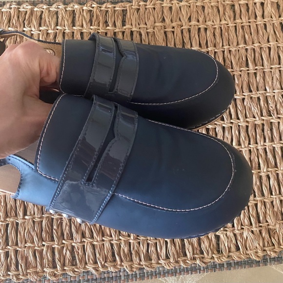 Hunter | Shoes | Hunter Refined Italian Penny Loafer Clog Navy Blue ...